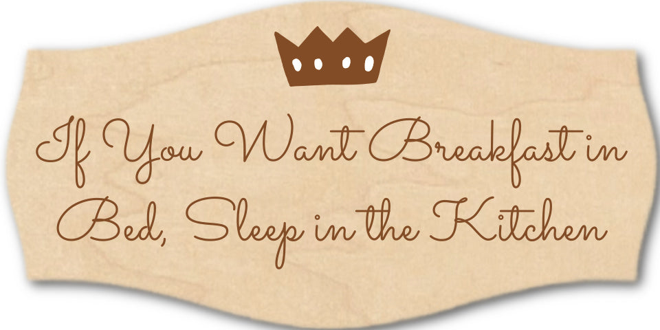 Wood Backer | Wood Sign | Breakfast in Bed – Skeew